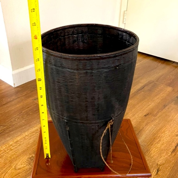 Art | 19th Tribal Storage Basket Of Bamboo Rattan And Wood In Karen Of ...